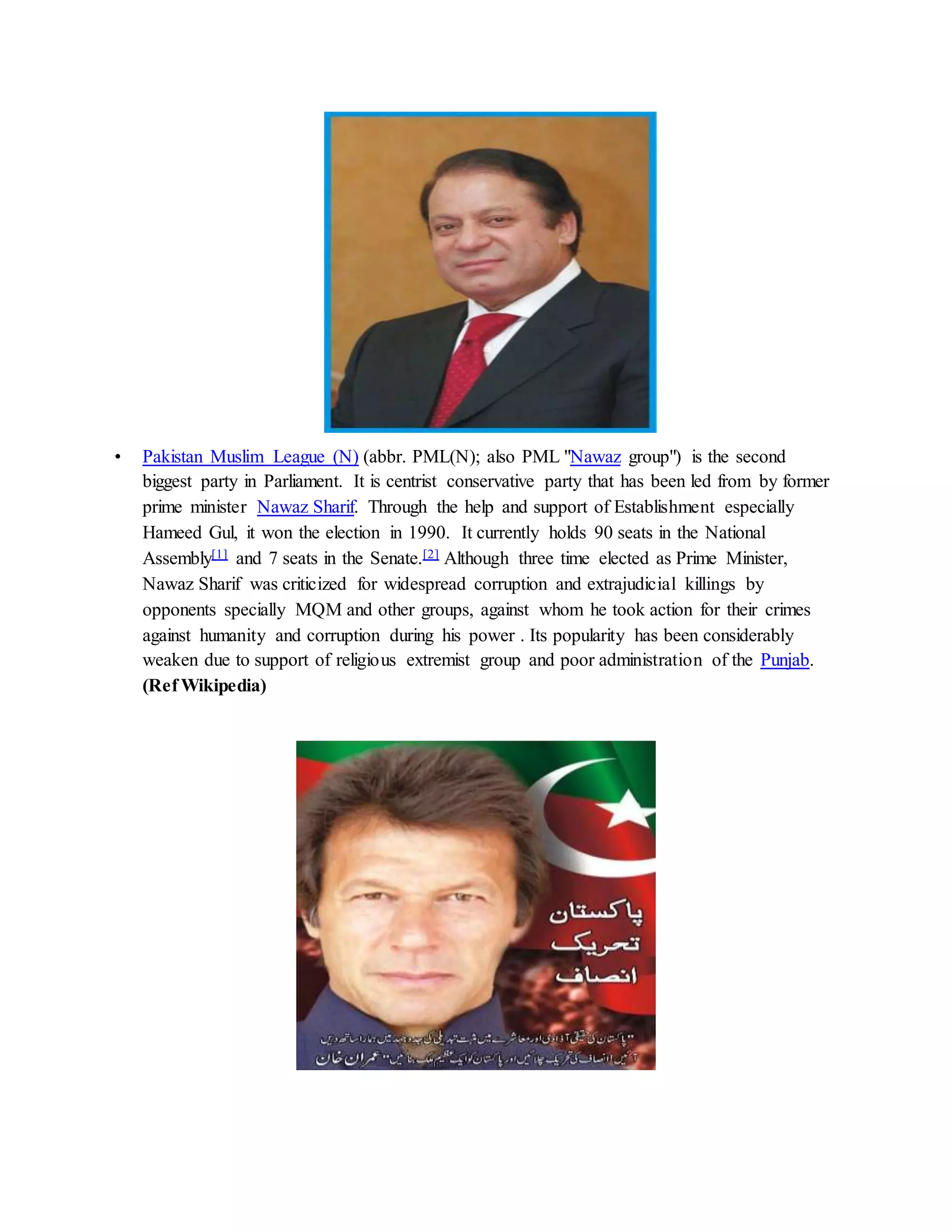 Pakistani Political Parties | PDF
