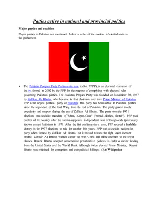 Pakistani Political Parties | DOCX