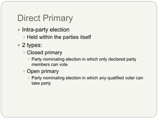 Political parties and primary process | PPT