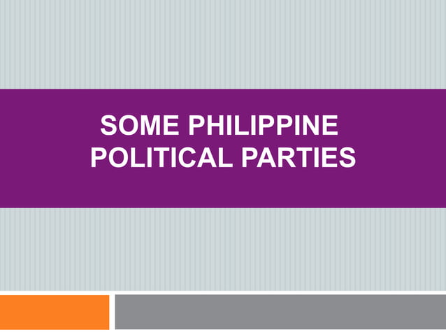 Philippine Political Parties | PDF | Civic affairs | Politics