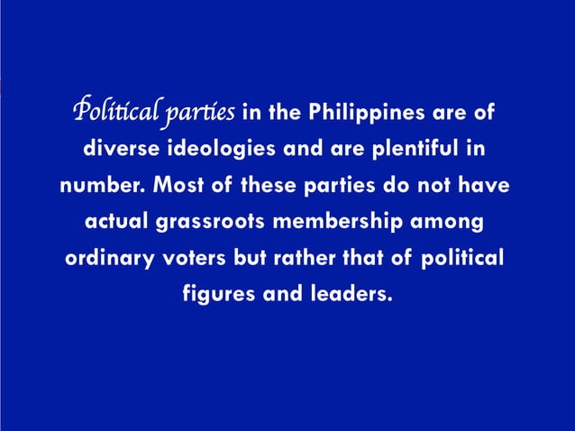 Philippine Political Parties | PDF | Civic affairs | Politics