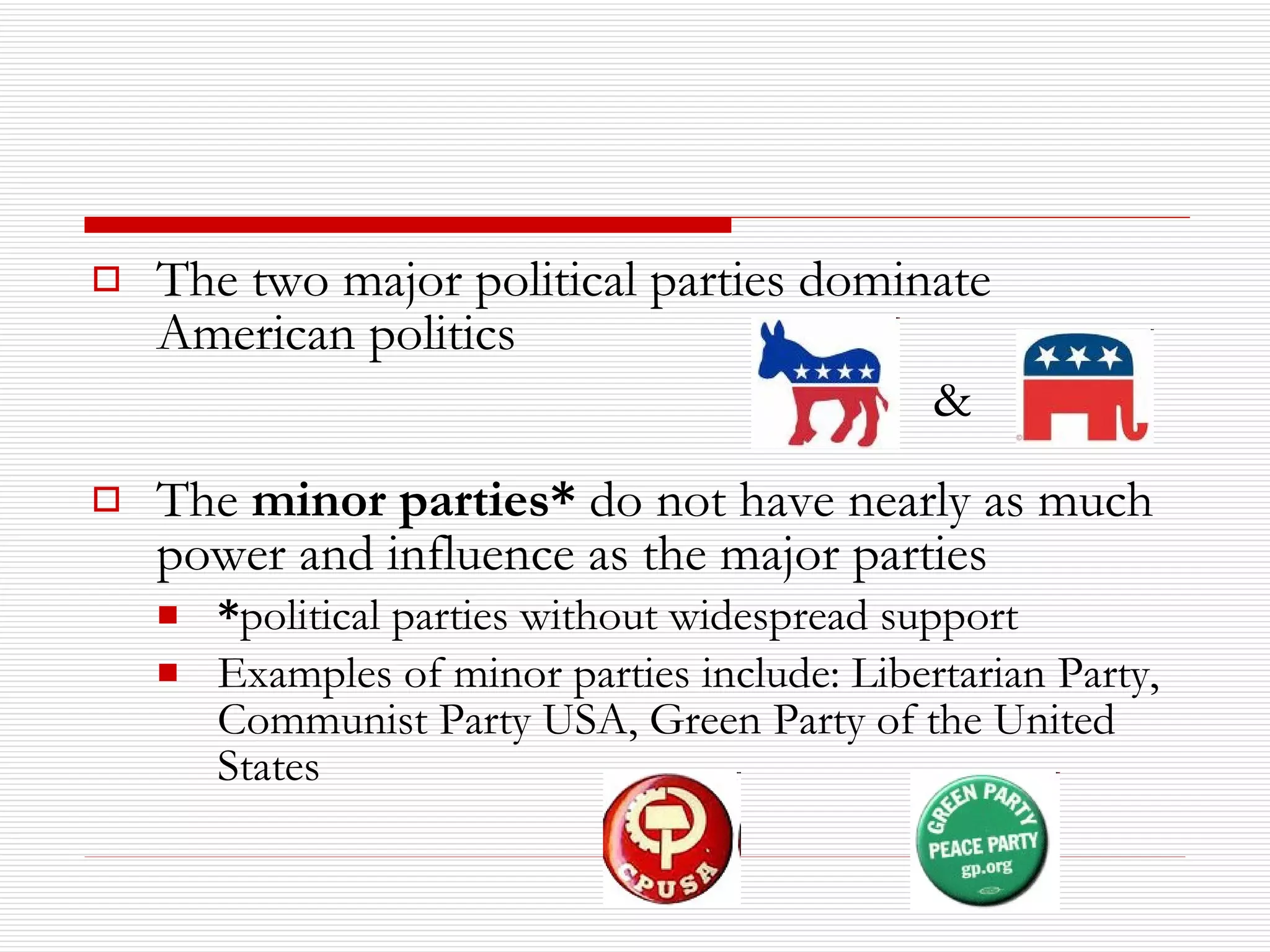 Introduction to Political Parties in the U.S. | PPT