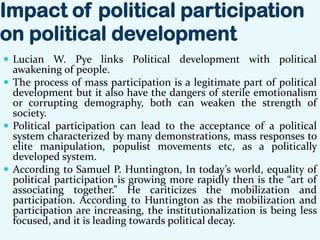 Linkage Between Political Participation and Political Development ...