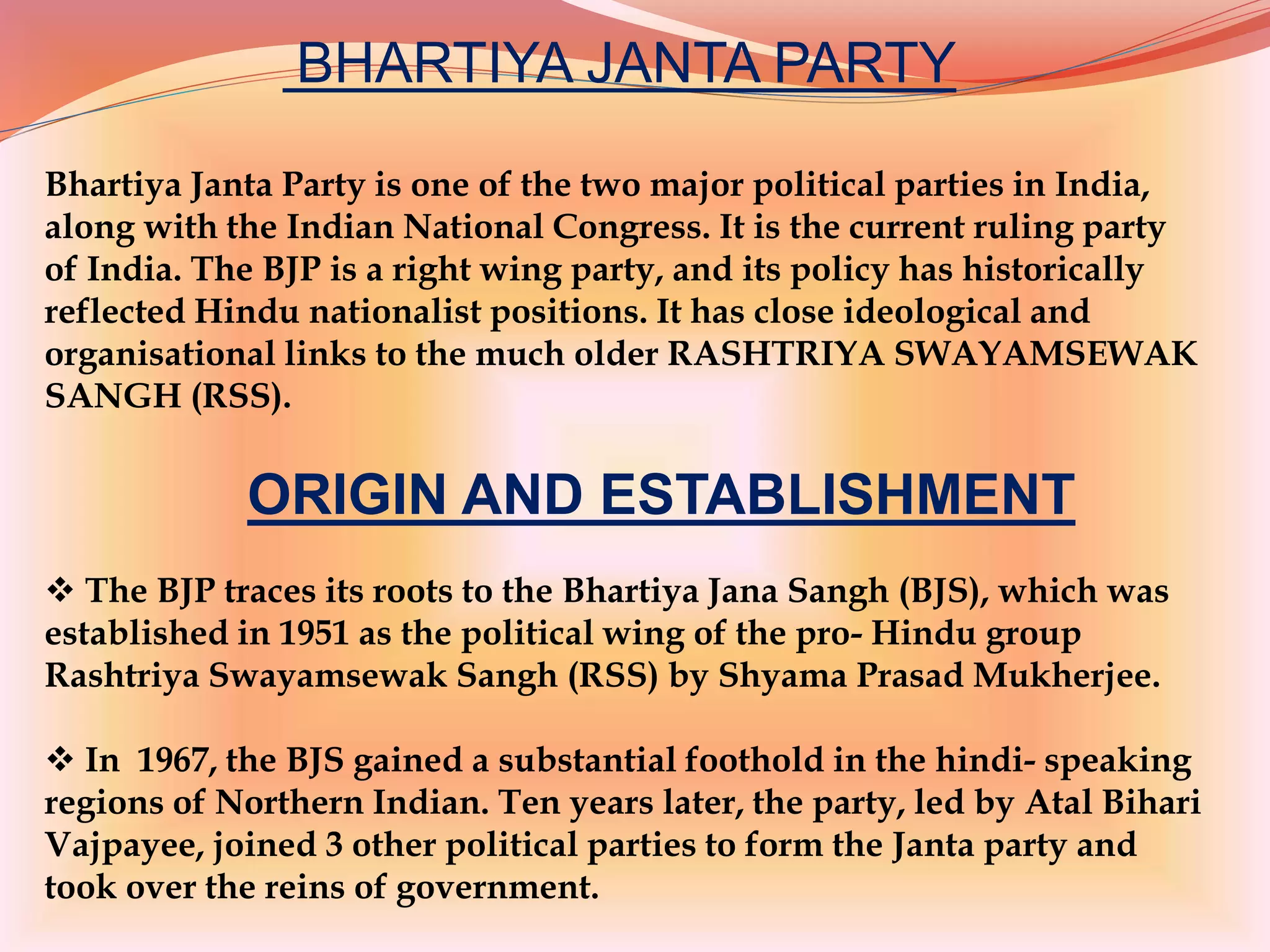 Political party bjp | PPTX