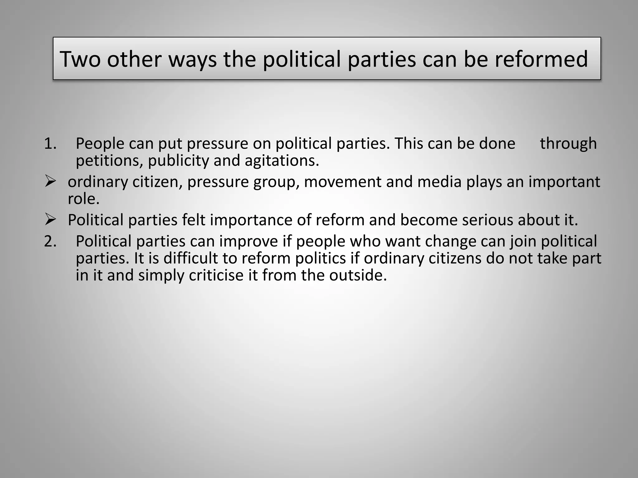 Class: 10 Political party ppt | PPTX