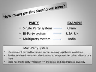 Class: 10 Political party ppt | PPTX
