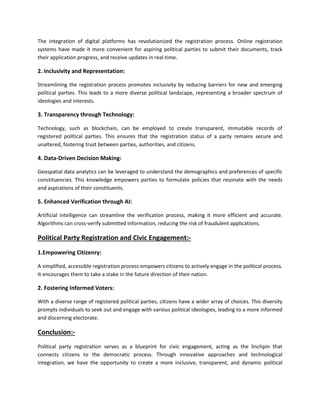 Political Party Registration: A Blueprint for Civic Engagement | PDF