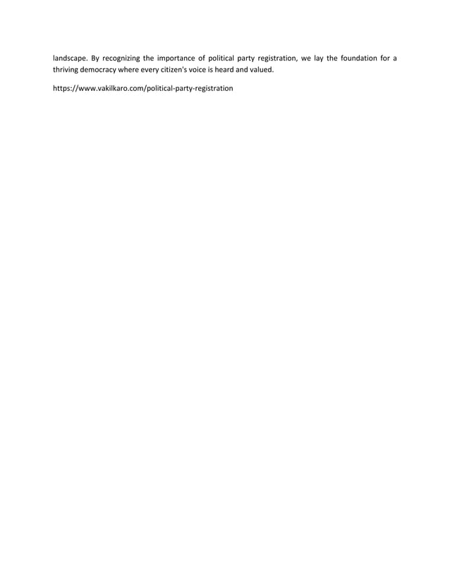 Political Party Registration: A Blueprint for Civic Engagement | PDF