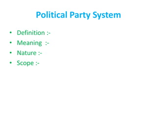 Political party system ppt | PPTX