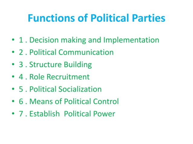 Political party system ppt | PPTX | Politics