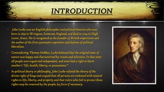 Political Philosophy on John Locke By - Shashank Laleria from India | PPT