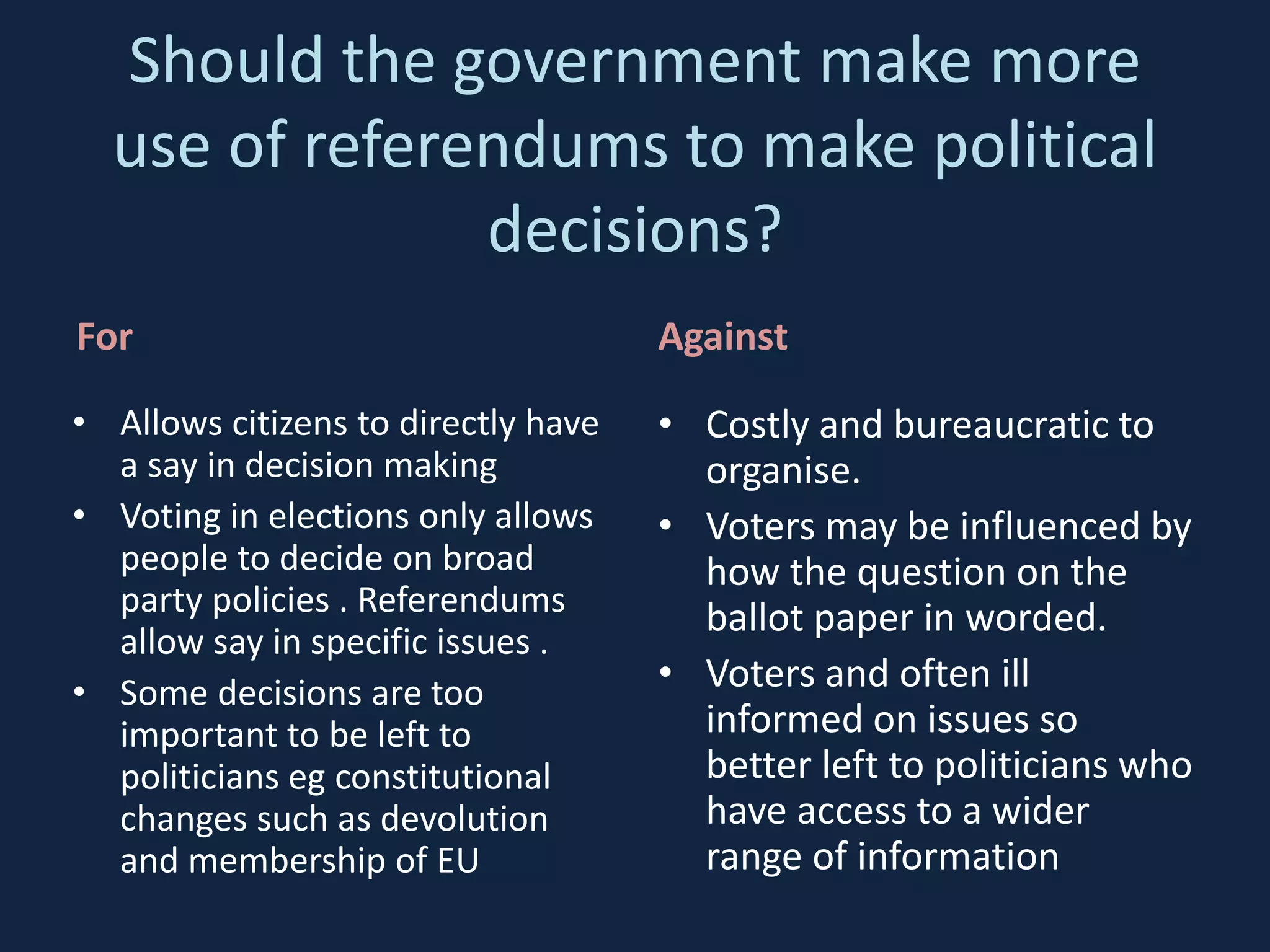 Political representation and democracy | PPTX