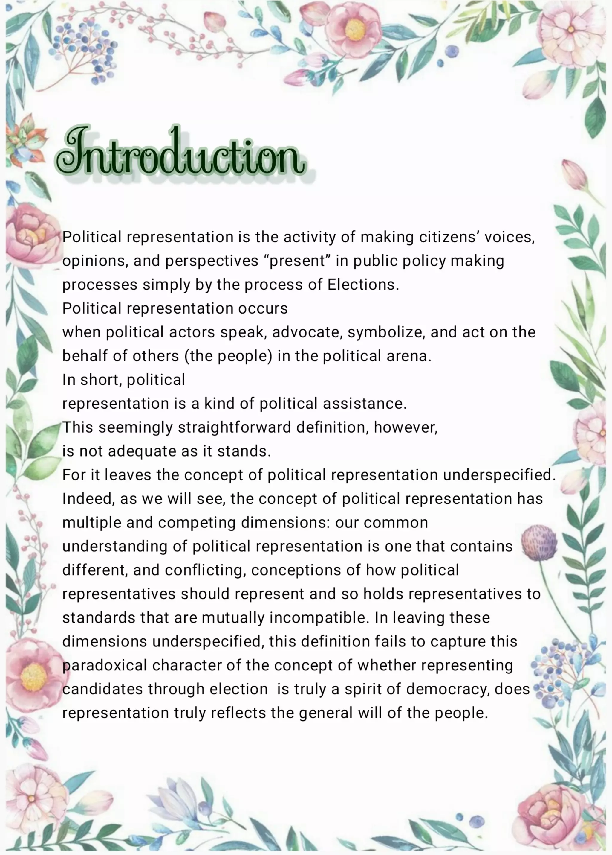 Political representation and reform in Indian electoral system | PDF