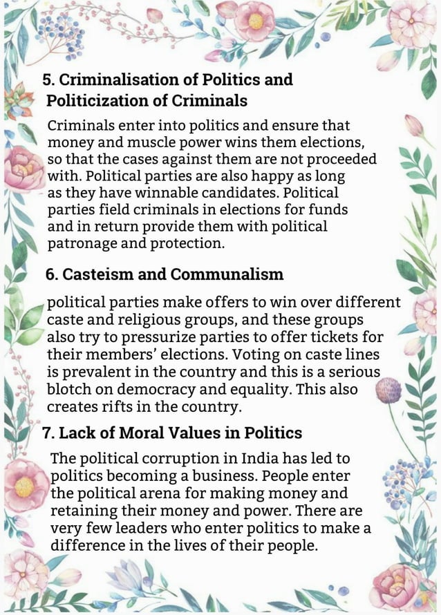 Political representation and reform in Indian electoral system | PDF