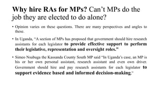 Political Research Assistant and what they are supposed do | PPTX