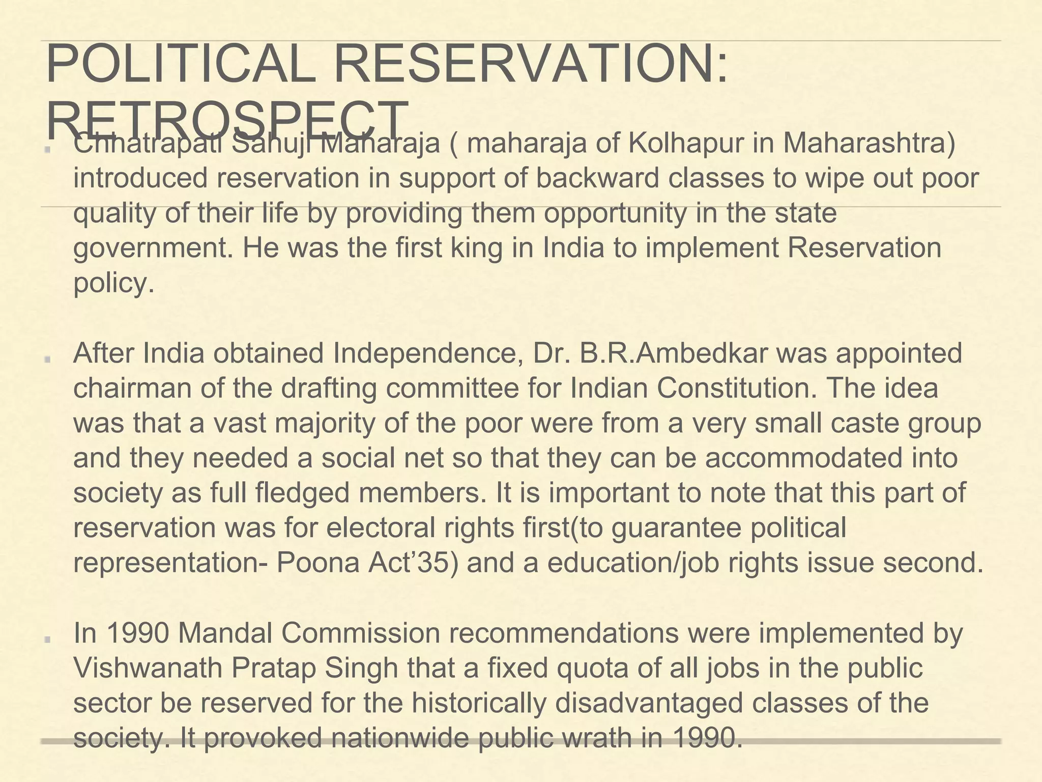 Political reservation | PPTX