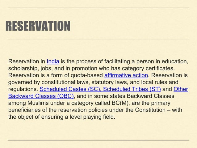 Political reservation | PPT
