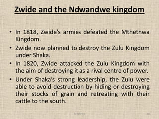 TRANSFORMATIONS IN SOUTHERN AFRICA AFTER 1750:Political revolution in ...