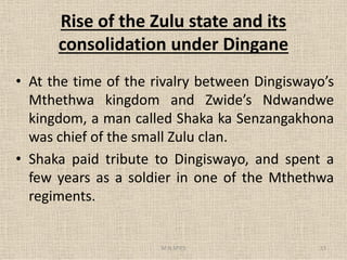 TRANSFORMATIONS IN SOUTHERN AFRICA AFTER 1750:Political revolution in ...
