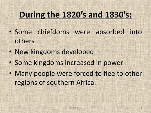 TRANSFORMATIONS IN SOUTHERN AFRICA AFTER 1750:Political revolution in the east, 1750 1820 | PDF ...