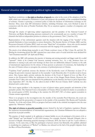 Political and civil rights fnd freedoms in Ukraine | PDF