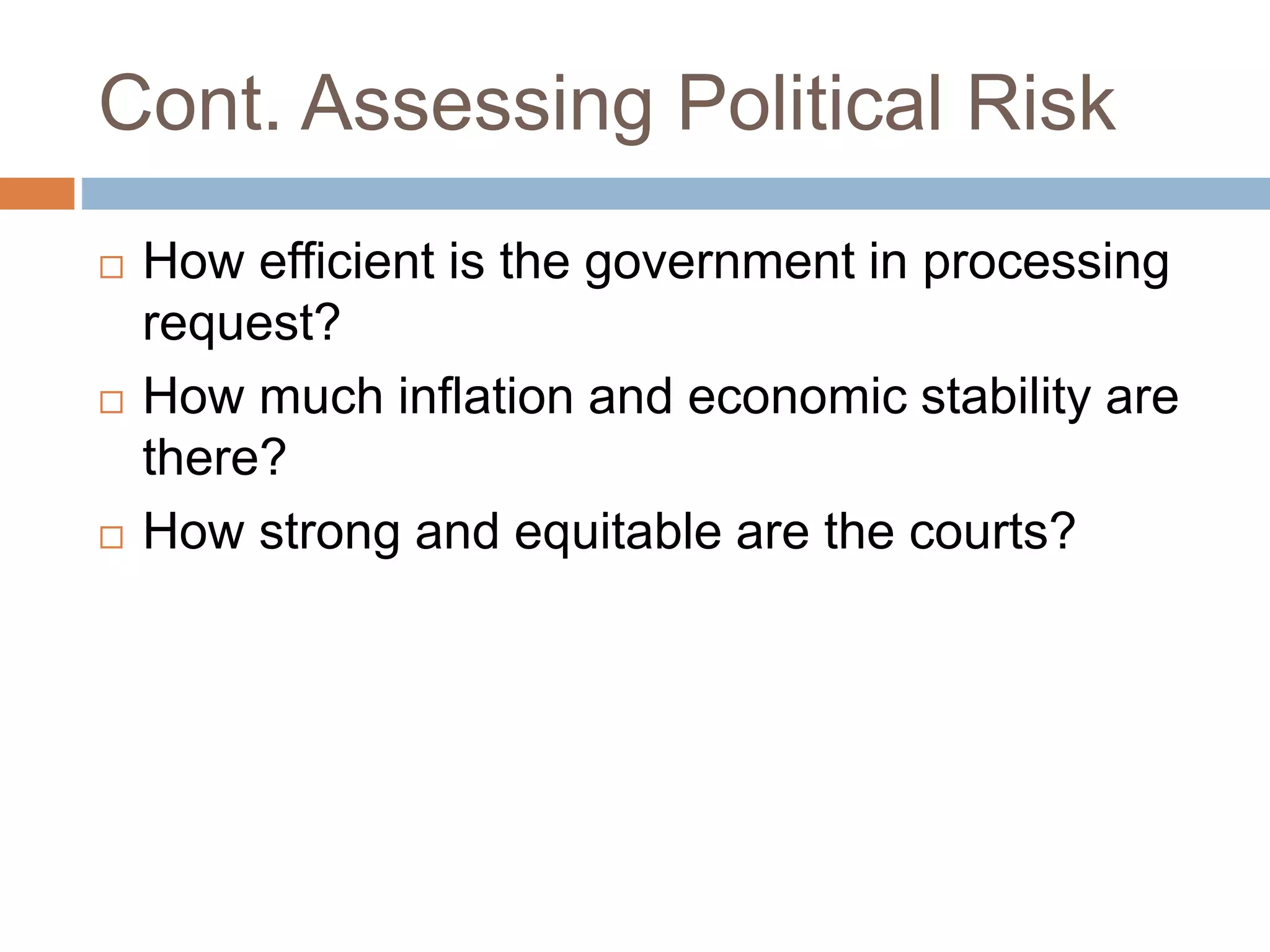 International Financial Management Political Risk | PPT
