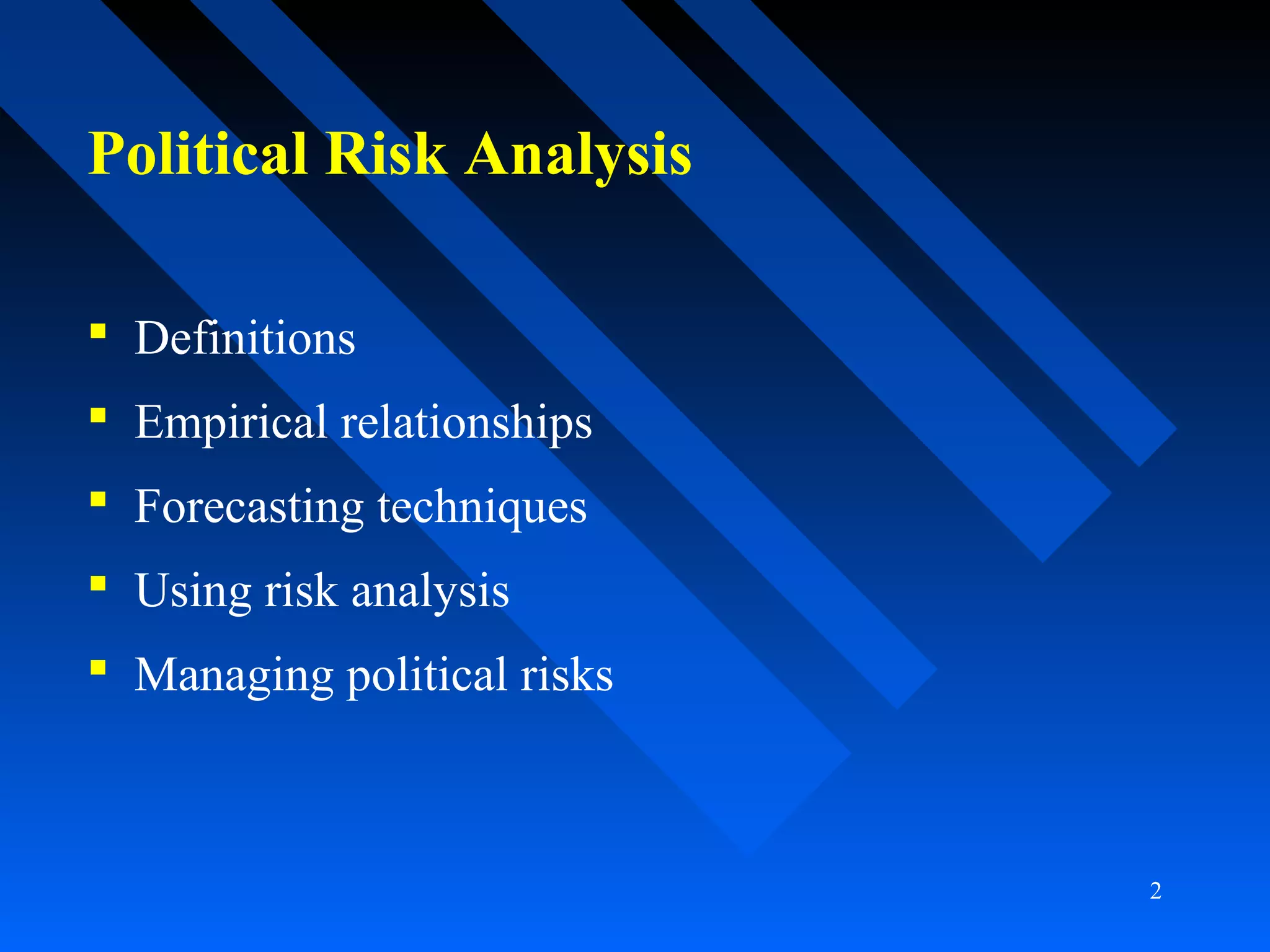 Political risk assessment | PPT