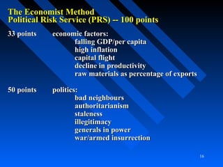 Political risk assessment | PPT