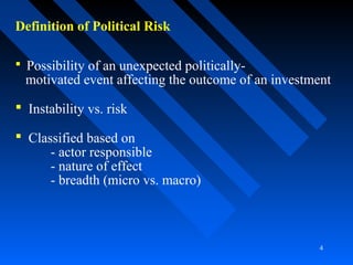 Political risk assessment | PPT