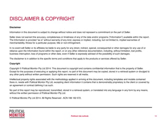 Political risk outlook investment pack - August 2014 | PPT