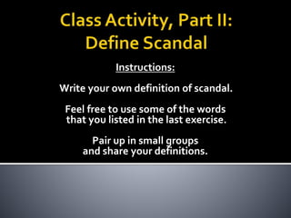 Political Scandal | PPT