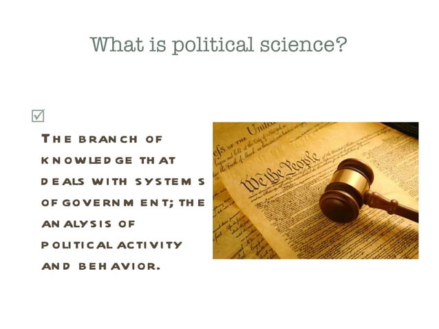 Political science | PPT