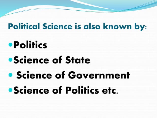 Political science: As an Academic Discipline | PPTX