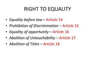 Political Science - Equality | PPTX