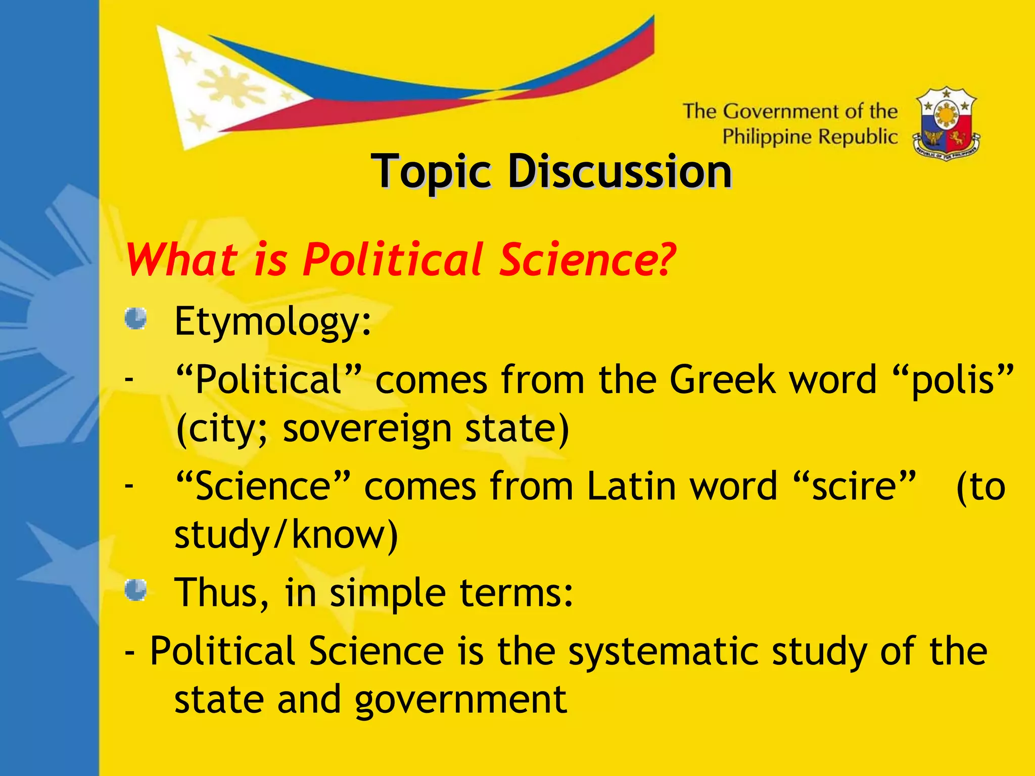 Introduction to Political Science | PPT