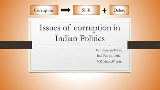 POLITICAL CORRUPTION IN INDIA | PPTX