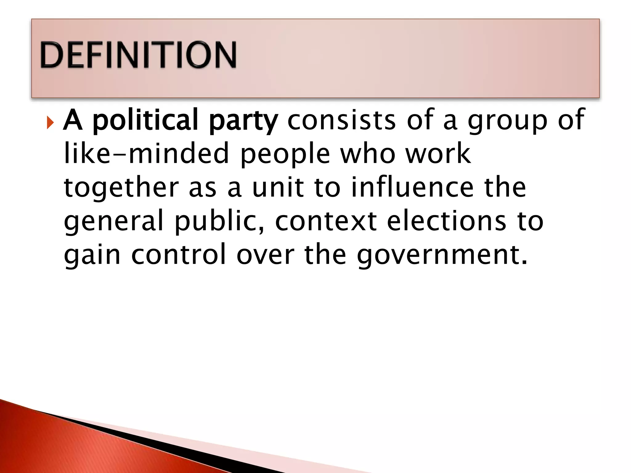 functions of political parties | PPTX