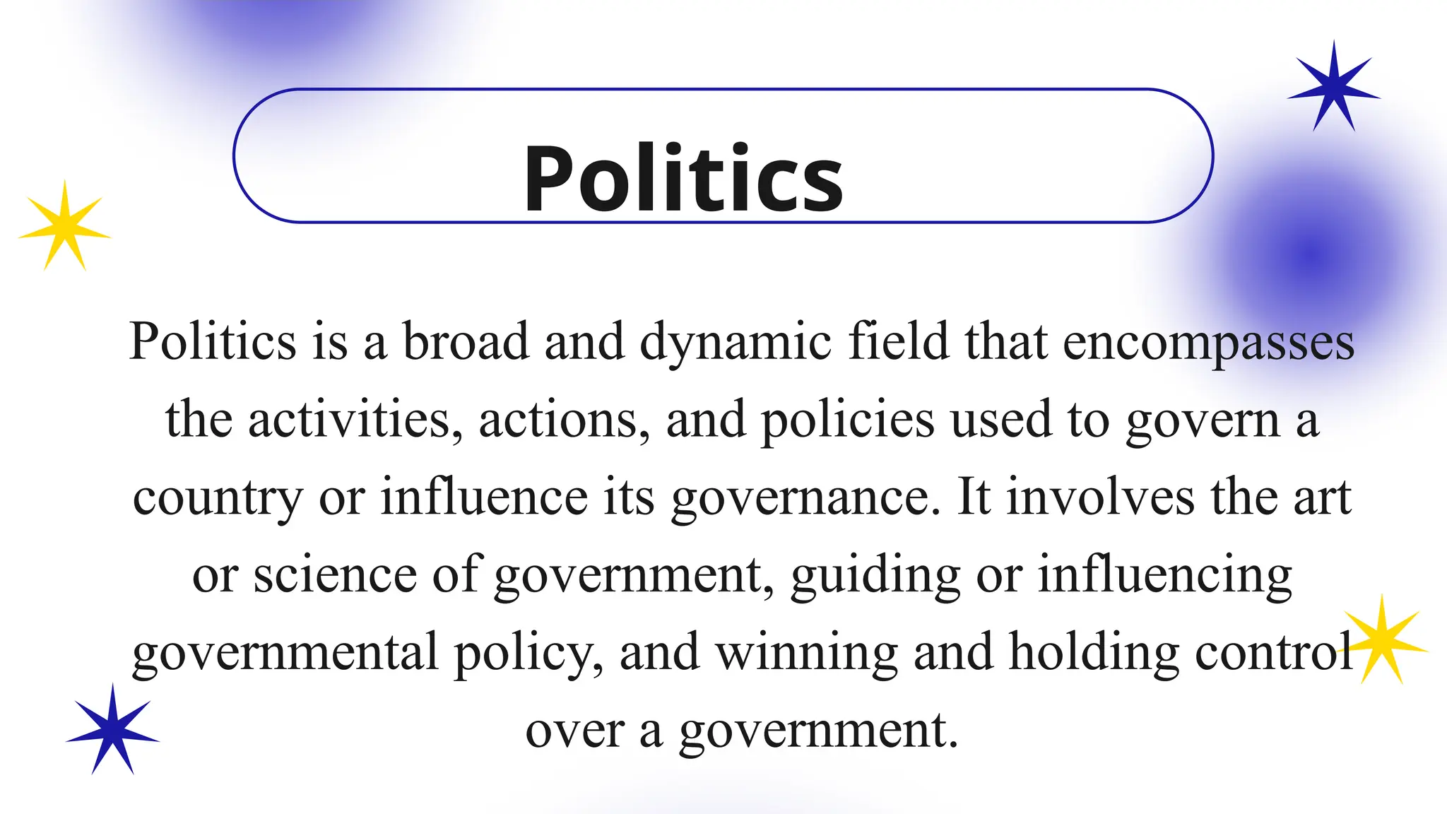 POLITICAL SCIENCE the difference type of Politics | PPT
