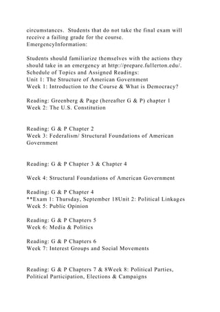 Political Science 100 Introduction to American GovernmentCOURSE DES.docx