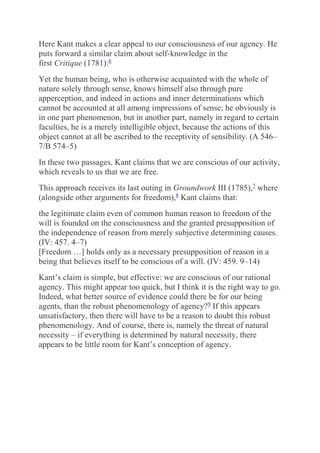 idea of freedom in the view of kant | DOCX