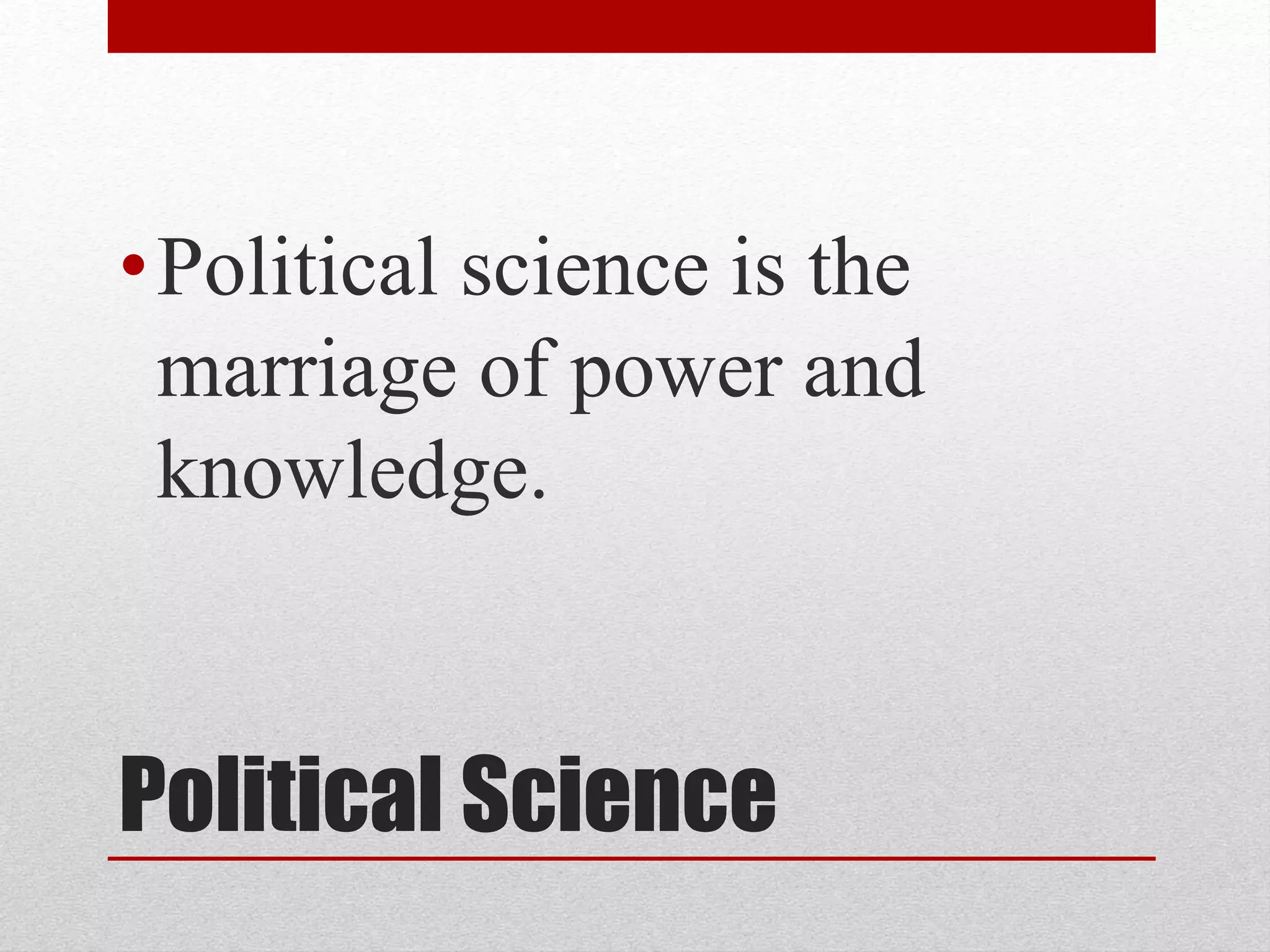 Political science and politics | PPTX