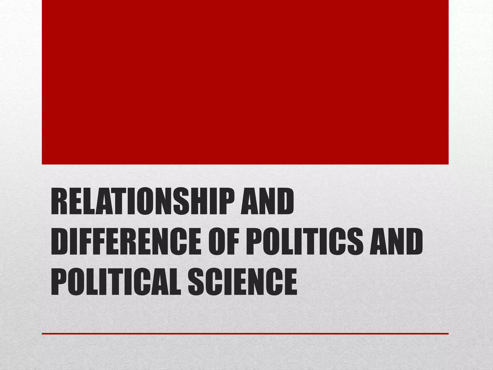Political science and politics | PPTX