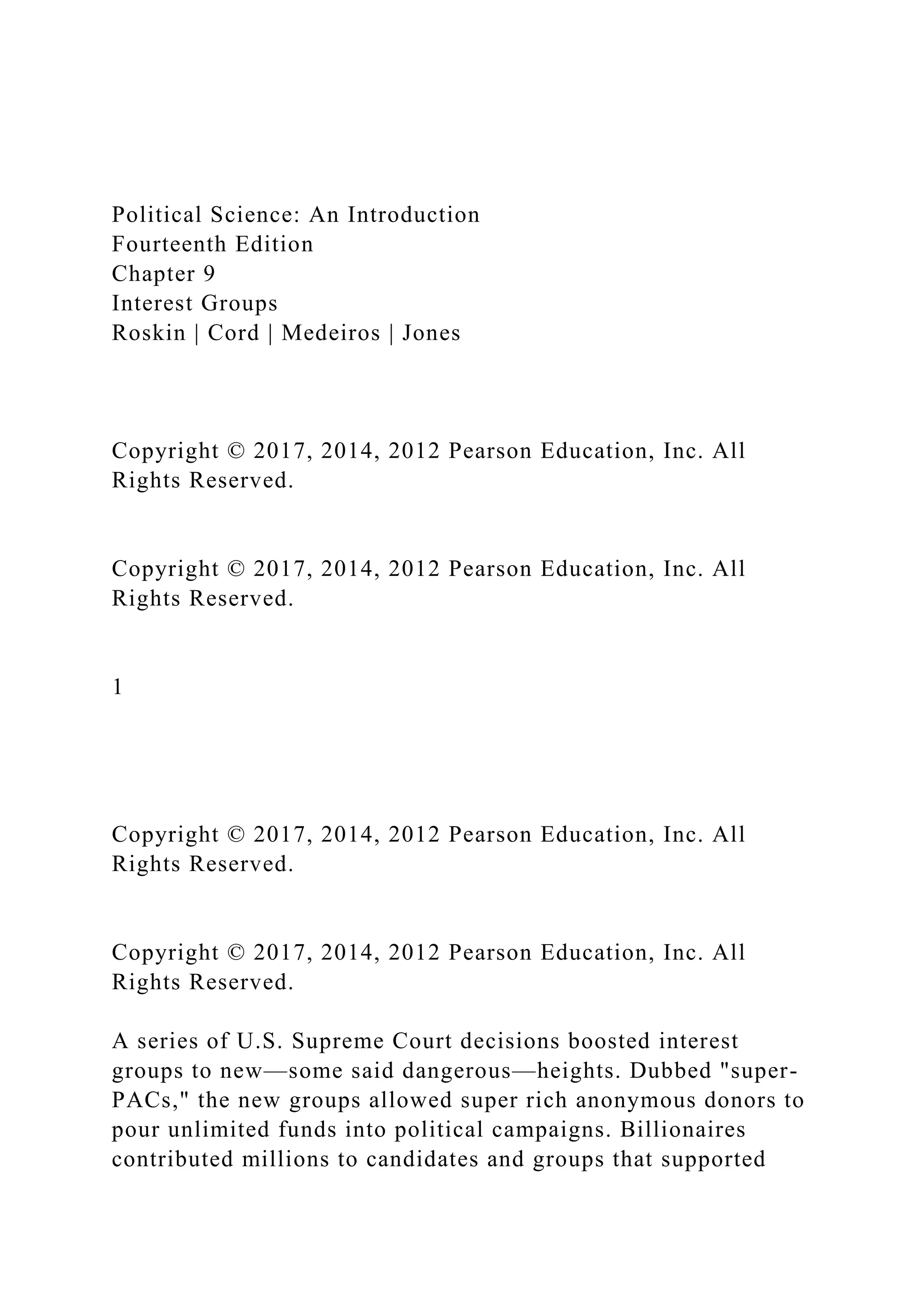 Political Science An IntroductionFourteenth EditionChapter .docx