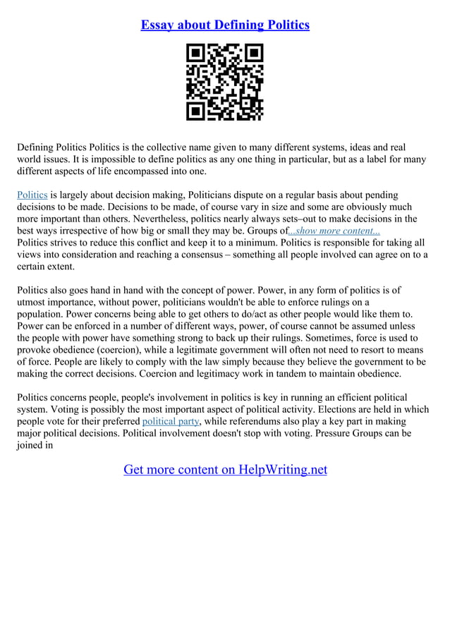 Political Science Essay | PDF