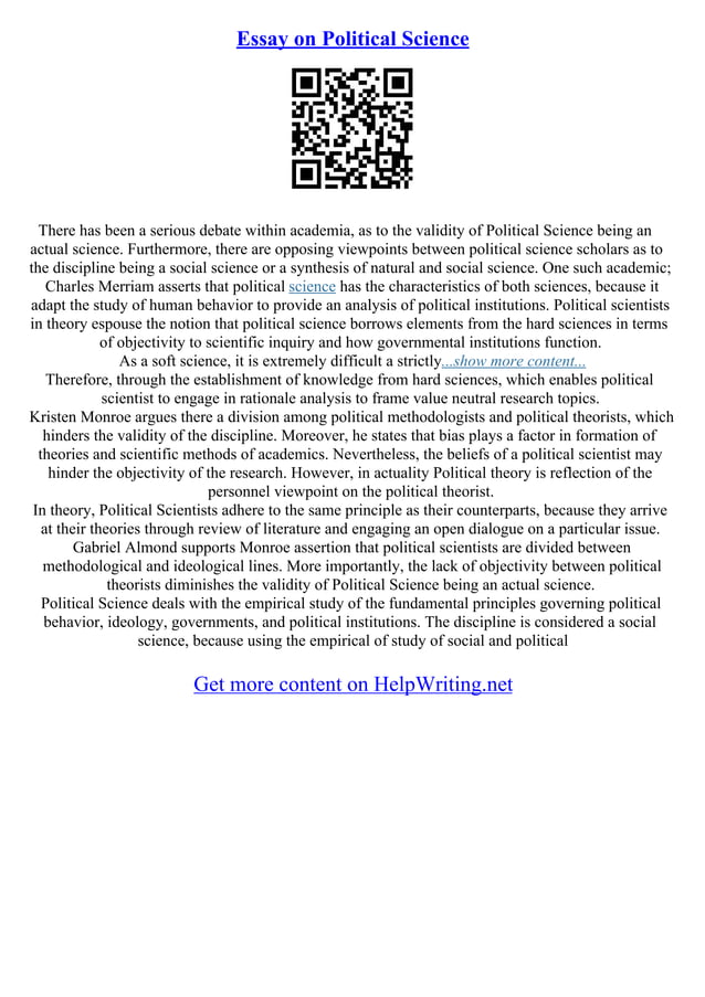 Political Science Essay | PDF