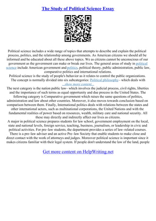Political Science Essay Topics | PDF