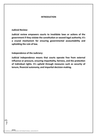 POLITICAL SCIENCE JUDICAL REVIEW AND INDEPENDENCE OF JUDICIARY'S | DOCX ...