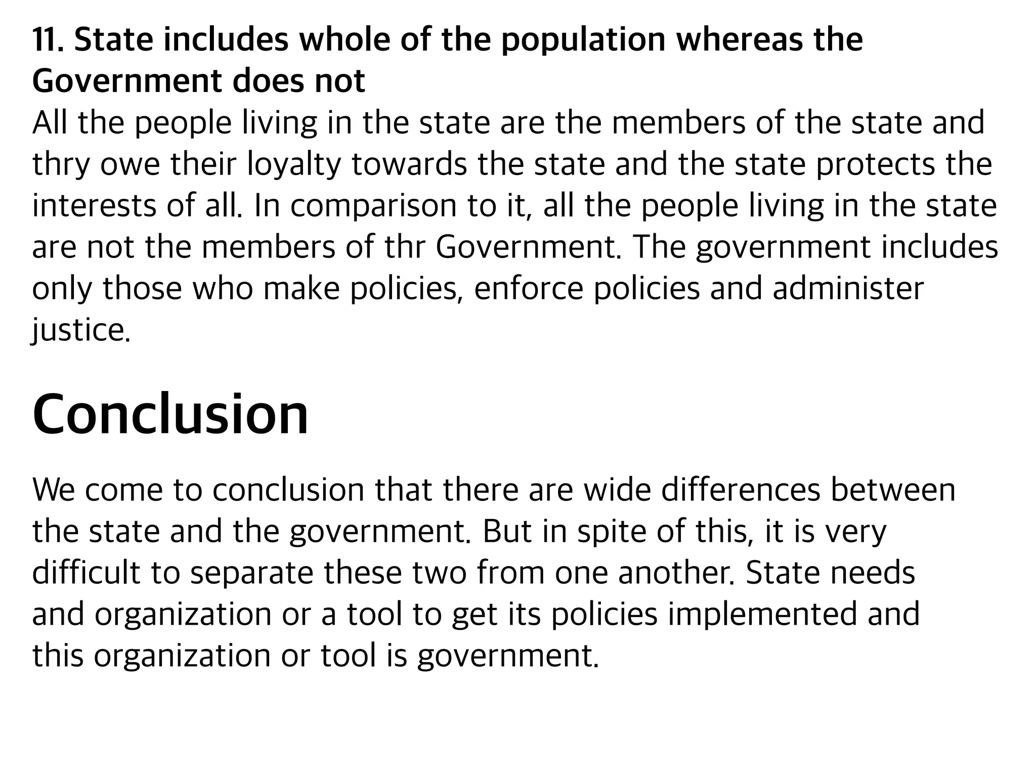 State, Government and Society and differences among them | PDF