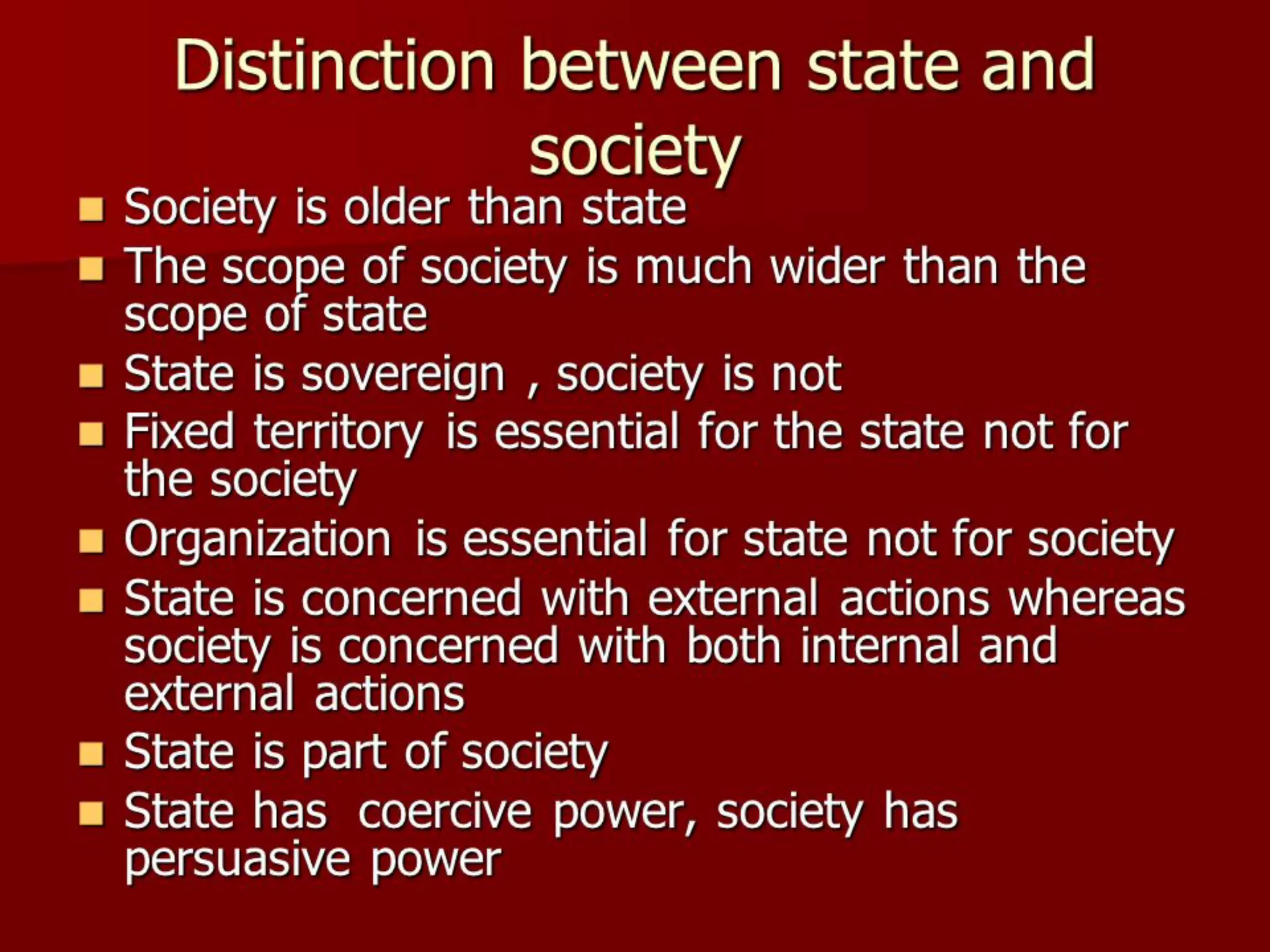 State, Government and Society and differences among them | PDF