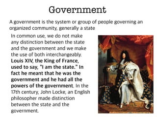 State, Government and Society and differences among them | PDF